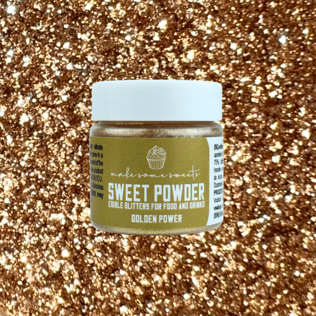 GOLDEN POWER Edible Glitter Powder (2026) - MakeSomeSweets )
